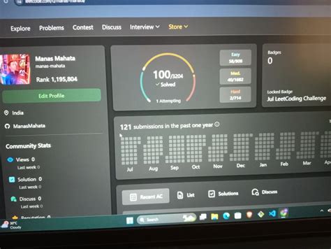 Manas Mahata On Linkedin Coding Leetcode Dsa Datastructures Algorithms Learning Milestone