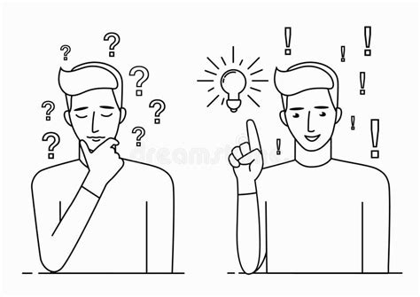 Problem Solving Concept A Man Thinks About A Problem And Finds A