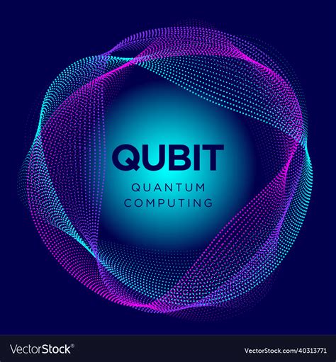 Qubit Concept Representation Visualization Vector Image