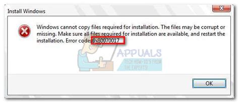Fix Windows Installation Error X