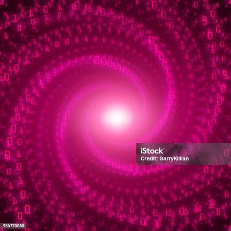 Visualisasi Aliran Data Vektor Violet Aliran Big Data Sebagai String Bilangan Biner Dipelintir