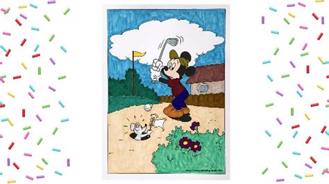 Mickey Mouse Golf Coloring Page