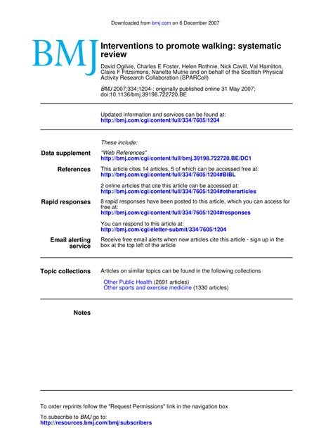 Pdf Interventions To Promote Walking Systematic Review