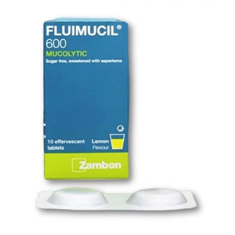 Fluimucil 600 Mg Acetylcysteine 10 Effervescent Tablets