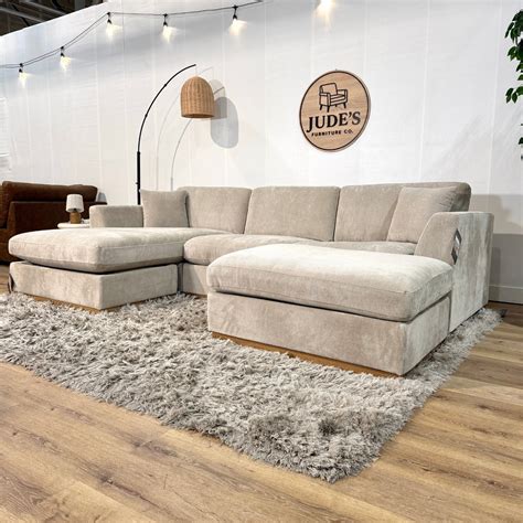Henredon Caley Reversible Sofa Chaise With Ottoman