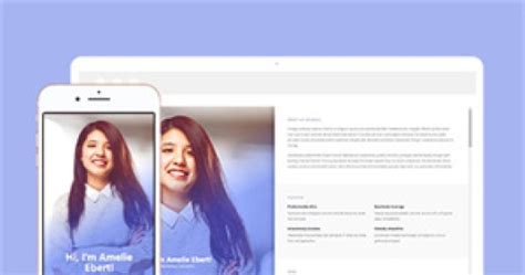 响应式蓝色个人简介类网站模板 Html5模板 Toy模板网