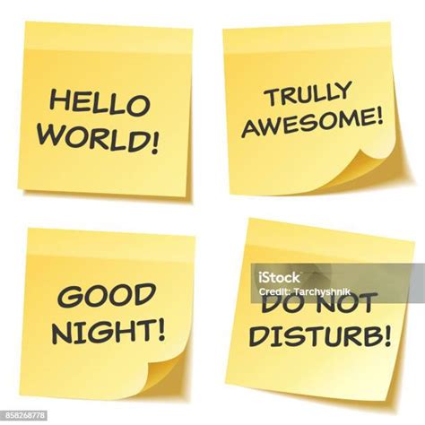 텍스트 및 그림자 투명 한 배경에 고립 된 스티커 메모 설정 합니다 노란색 종이입니다 편지지에 메시지입니다 알리미입니다 벡터