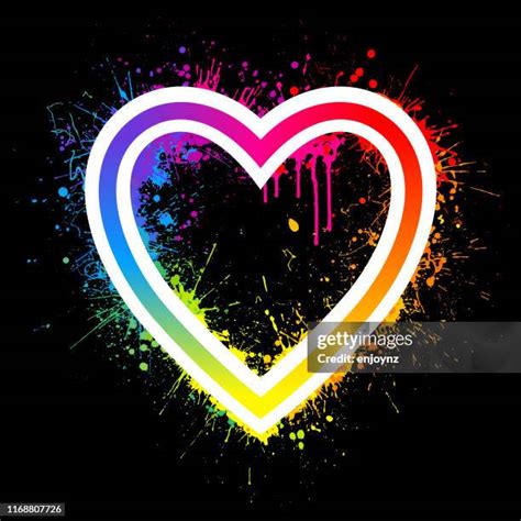 34 Rainbow Heart Logo High Res Illustrations Getty Images