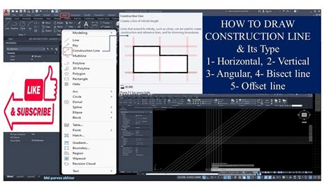 Lesson 2 3 What Is Construction Line Command In Autocad Use Of Xline Command In Autocad In