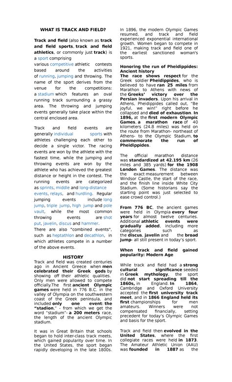 Ftrack And Field Docs What Is Track And Field Track And Field Also