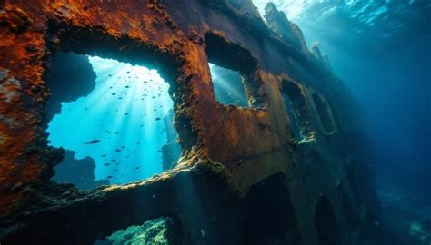 Free Sunlit Shipwreck Discovery Image Shipwreck Underwater Ocean