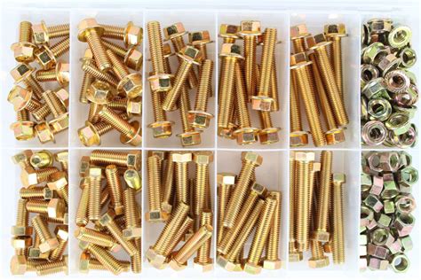 Coarse Metric 10mm X 1 5 Nut And Bolt Assortment Kit Approx Qty 182