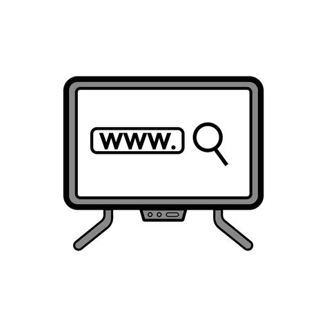 computer screen displaying a web search interface 56228838 vector art
