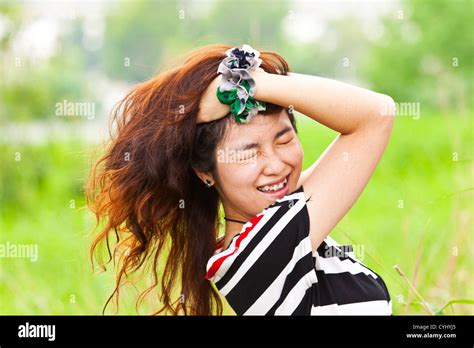 Crazy Asian Woman Stock Photo Alamy