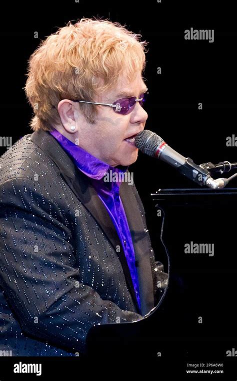 In This Picture Taken July 13 2012 British Singer Sir Elton John
