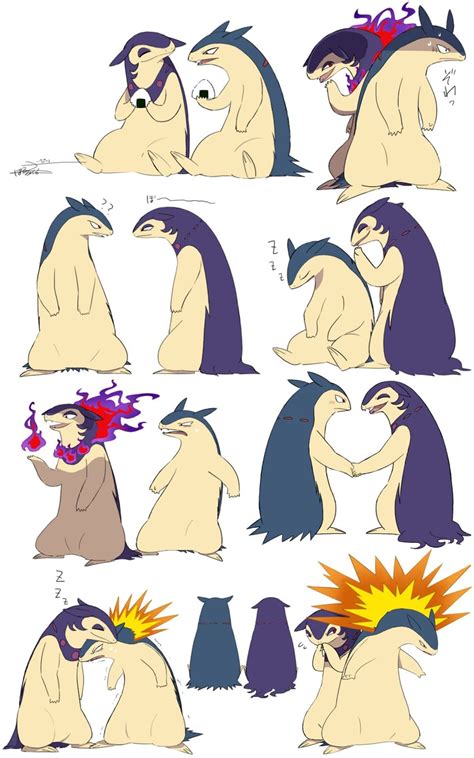 Typhlosion And Hisuian Typhlosion Pokemon Drawn By Tigersubaru