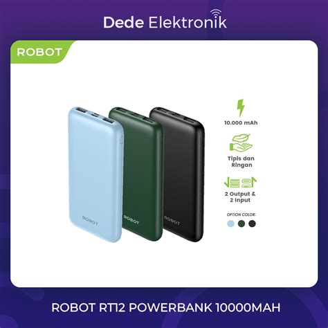 Jual Robot Rt12 Powerbank 10000mah Dual Input Port Type C And Micro Usb