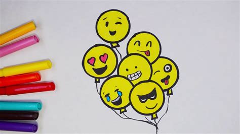 Как нарисовать смайлики Рисование смайлов How To Draw Emoji Smiles Youtube