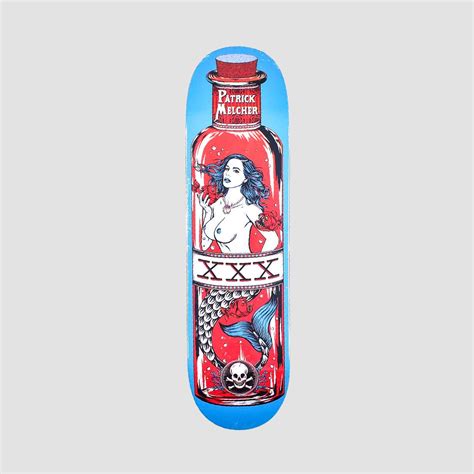 Death Patrick Melcher Mermaid Skateboard Deck Blue 8 25