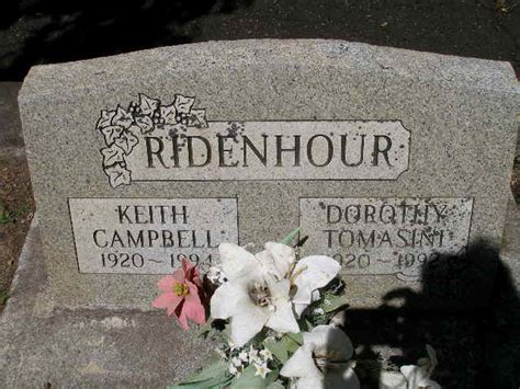 Dorothy Ida Tomasini Ridenhour 1920 1992 Find A Grave Memorial