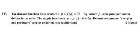 solved the demand function for a product is p f q 22−6q