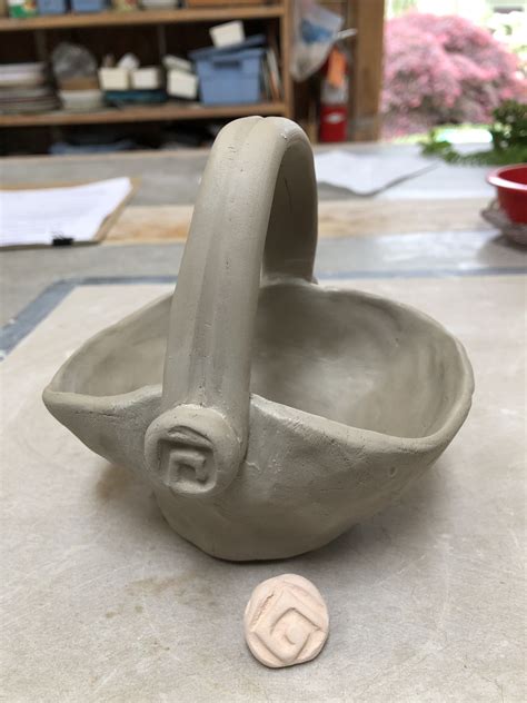 Karenlucid Pottery Pinch Pot Basket Greenware Pottery Pinch Pot