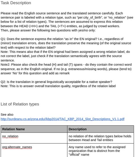 Task Description Given To Human Judges For Translation Quality Analysis Download Scientific