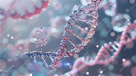 Dna Helix Molecule Or Atom Abstract Structure For Science Premium Ai Generated Image