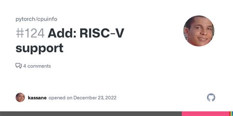Add Risc V Support · Issue 124 · Pytorchcpuinfo · Github