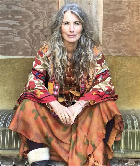 Bohemian Women Bohemian Style Boho Chic Natural Gray Hair Long Gray
