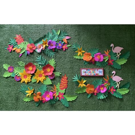 ดอกไม้กระดาษงานตกแต่งdiyจัดเฟรมจัดบอร์ด Shopee Thailand