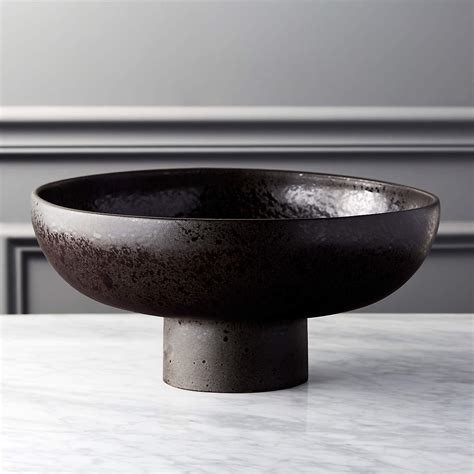 Black Ceramic Pedestal Bowl Reviews Cb2 Canada