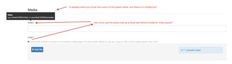 add text note with example usage below video param · issue 231
