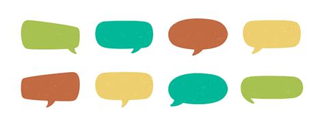 빈티지 만화 말풍선 세트 그런 지 질감 텍스트 상자 프레임 복고풍 채팅 상자 메시지 상자 대화 템플릿 벡터 일러스트레이션 디자인 0명에 대한 스톡 벡터 아트 및 기타 이미지