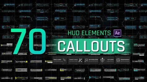 hud elements callouts after effects project files videohive