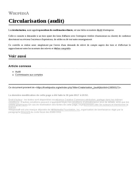 Circularisation Audit Pdf