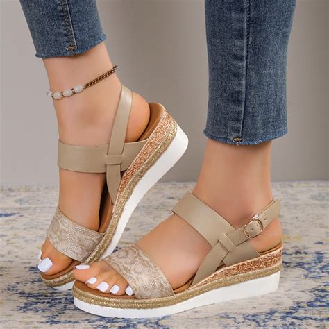 Low Wedge Sandals For Women