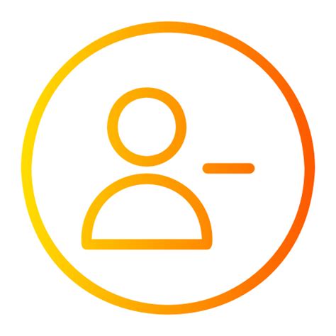 Delete Account Generic Gradient Outline Icon