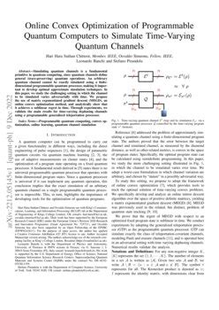 Online Convex Optimization Of Programmable Quantum Computers To Simulate Time Varying Quantum