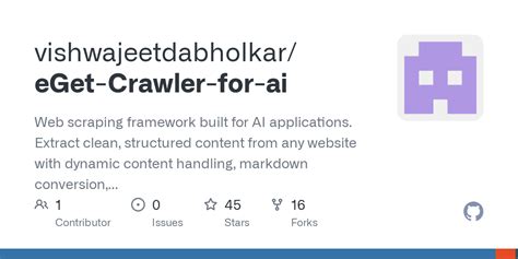 Github Vishwajeetdabholkareget Crawler For Ai Web Scraping Framework Built For Ai