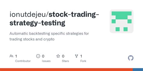 GitHub Ionutdejeu Stock Trading Strategy Testing Automatic Backtesting Specific Strategies