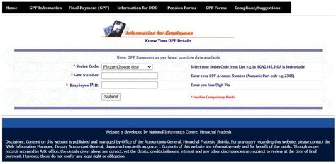Himkosh Salary Statement E Pension Gpf Statement Download