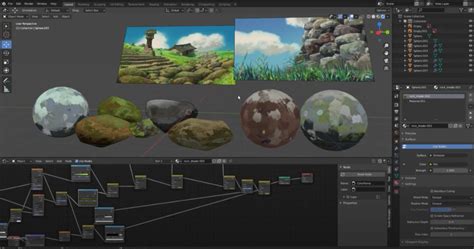 ghibli anime style procedural rocks in blender artofit