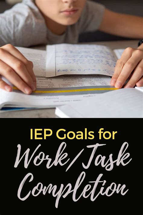 Work Completion IEP Goals And Examples Task Completion