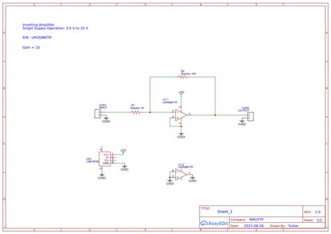 Basic Opamp Inv LM OSHWLab