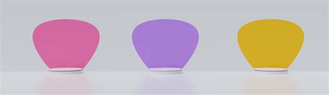 3d 렌더링 일러스트레이션 기하학적 최소 현대 개념 실린더 세트 추상 3d 연단 받침대 핑크 퍼플 옐로우 배경 모형 디자인 빈 공간 제품 쇼 디스플레이 3차원 형태에 대한
