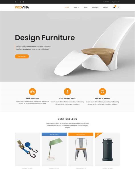 Free Woocommerce Wordpress Theme Woovina