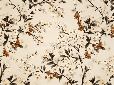 Tiny Flower Branches In A Bunch Placed At The Bottom Pattern Stock Illustration Illustration