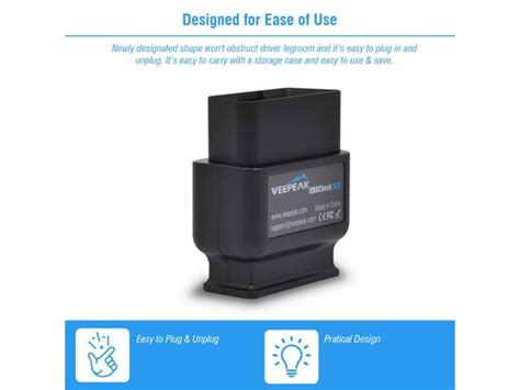 Veepeak Obdcheck Ble Bluetooth 4 0 Obd2 Scanner Adapter Check Engine Diagnostic Code Reader For
