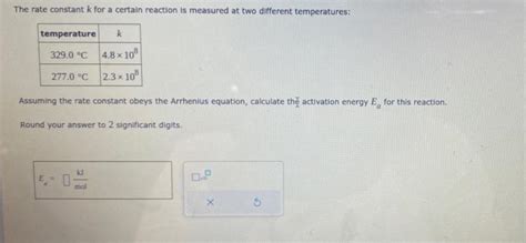 Solved The Rate Constant K For A Certain Reaction Is Chegg
